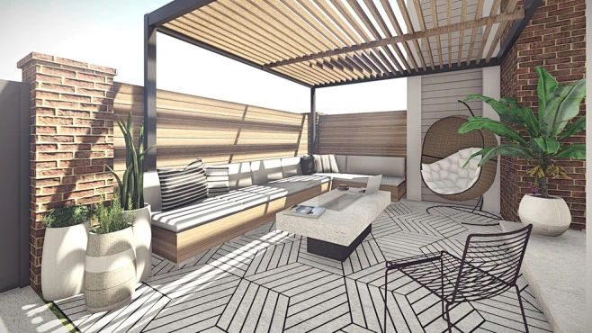 Indoor Outdoor Contemporary Patio and Kitchen - Contemporary ...