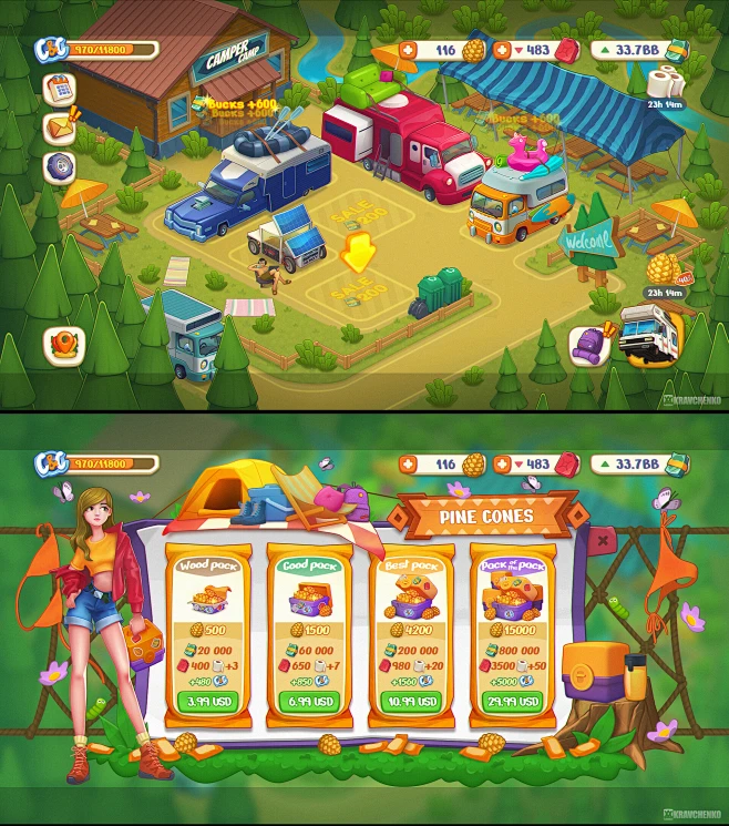 Camper idle legend game art-花瓣网
