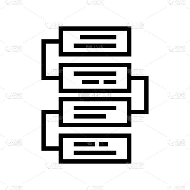 作业工作步骤和任务线图标矢量插图