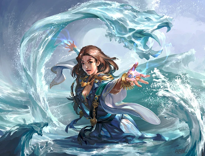 The Water wizard, He Ran : This is an illustration, first drawn in 2015 ...