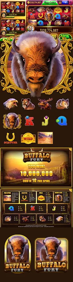 Slot machine game design work on Behance-花瓣网