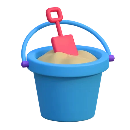 Sand Bucket 3D Icon