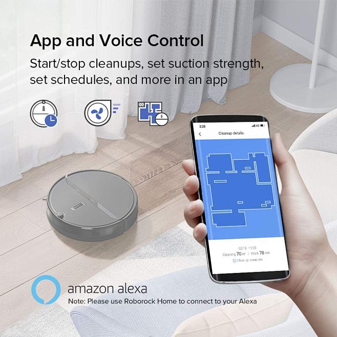 Amazon.com: roborock E4 Robot Vacuum Cleaner, Internal Route Plan with 2000Pa Strong Suction ...