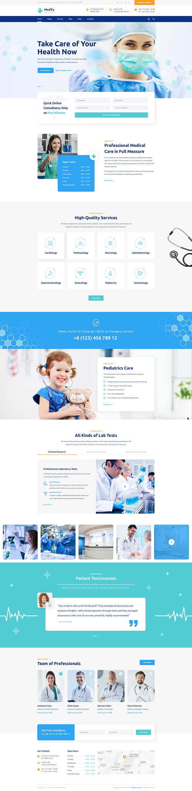 Medify - Health & Clinic WordPress Theme