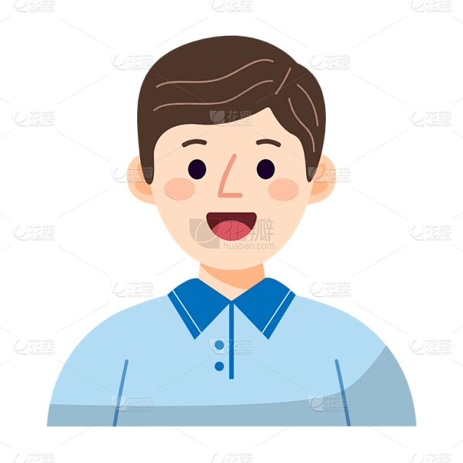 icon-人物头像元素-男孩