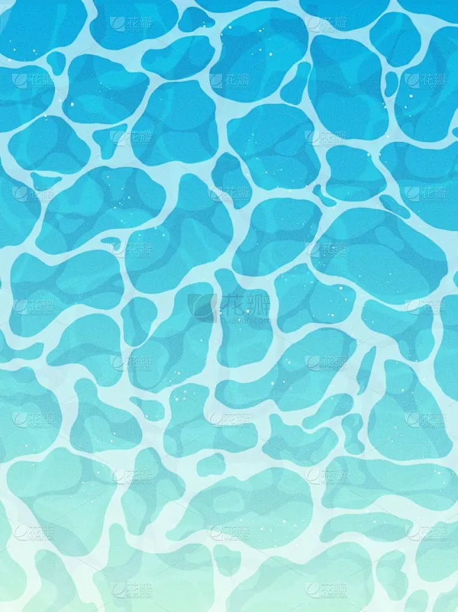 常规系列蓝色插画水波纹通用背景素材素材-花瓣网