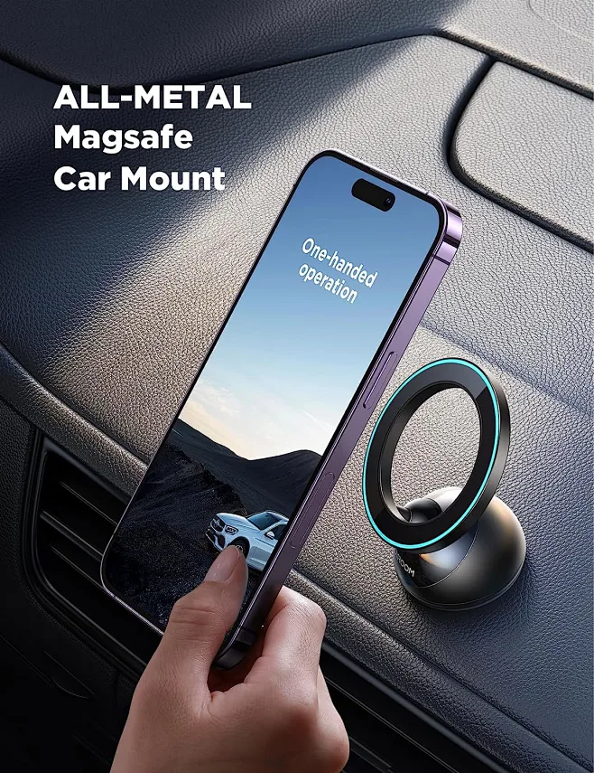 Amazon.com: JOYROOM [2023 Newest] for MagSafe Car Mount, All-Metal Magnetic Phone Holder for Car ...