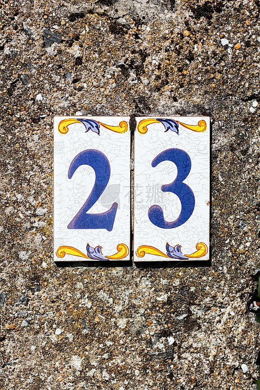 房子的街道地址，地中海风格的华丽数字23素材-花瓣网