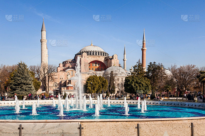 位于土耳其伊斯坦布尔的圣索菲亚大教堂