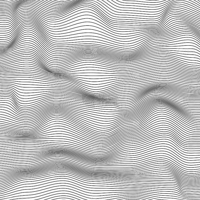 Abstract distorted lines. Wave a 3d texture of a s
