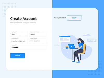 Create Account form design webdesign web login illustration sign up ...