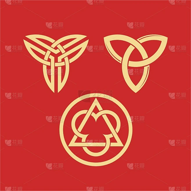 基督教的插图。上帝三位一体的象征。素材-花瓣网