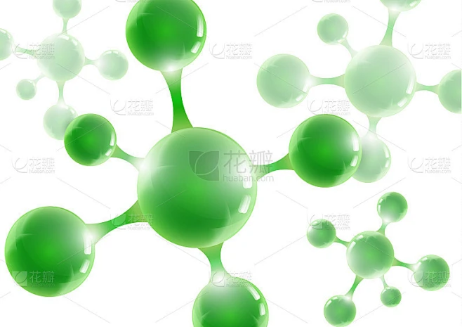 化学矢量纳米技术背景与3d大分子。矢量插图科学，化学，物理，教育和其他项目。素材-花瓣网