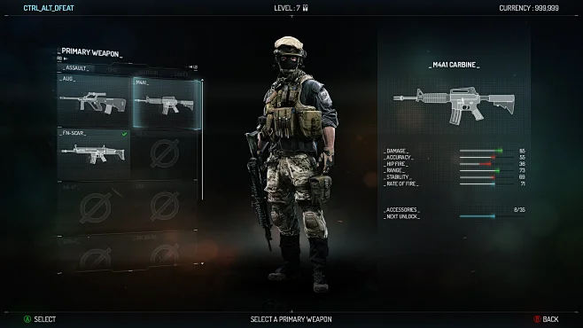 Weapon Selection/Customisation图片_UI——游戏界面图片素材-花瓣网