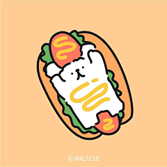 线条小狗-韩国画师moonlab_studio创作：马尔济斯小狗-花瓣网|陪你做生活的设计师 | 线条小狗表情. - 小红书