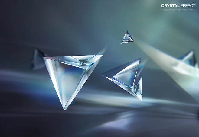 CRYSTAL EFFECT 10款炫彩透明结晶水晶玻璃创意主视觉海报设计背景底纹ps分层素材 - UIGUI-花瓣网