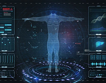 Modern medical science examination HUD, UI. Hi-Tech : Head Up Display ...