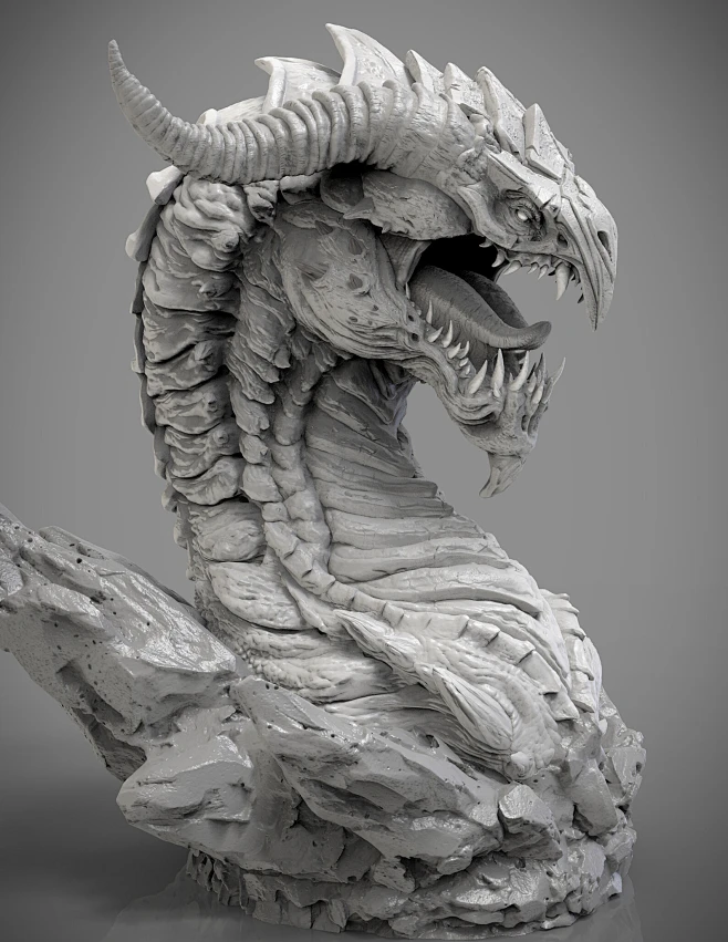 Screaming dragon head), Vladimir Alexandrow : New dragon head for 3D ...
