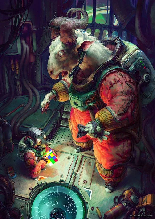 Rubik Space Quest by Markus Neidel. (via ArtStation - Rubik Space Quest ...