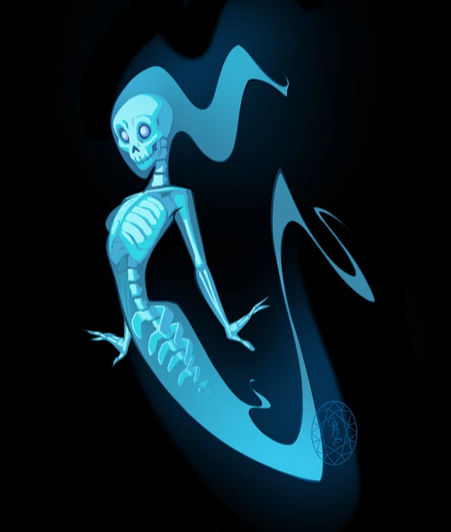 Random ghost mermaid today #mermaid #skeleton #ghost #mermay # ...