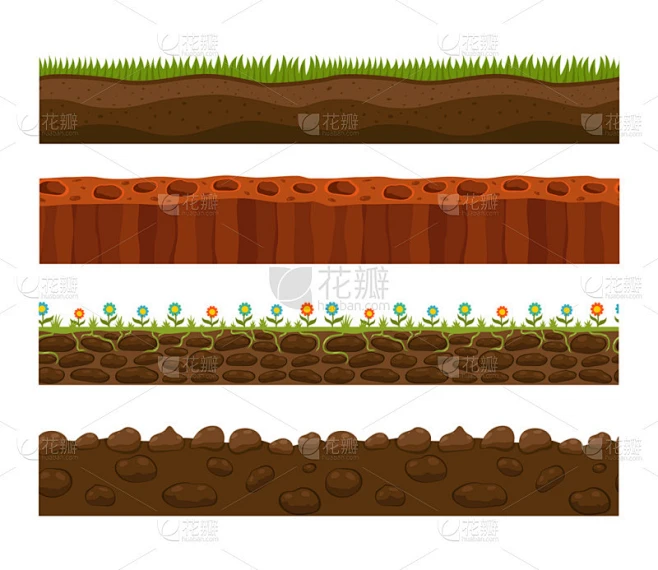 地面片矢量-花瓣网