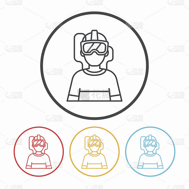 游戏玩家线图标