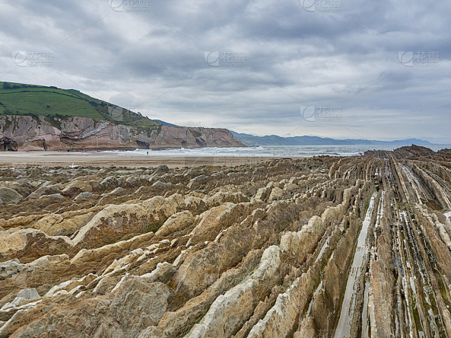 复理石层、复理石悬崖，巴斯克海岸，联合国教科文组织全球地质公园，欧洲地质公园网络，祖马亚，Guipú
