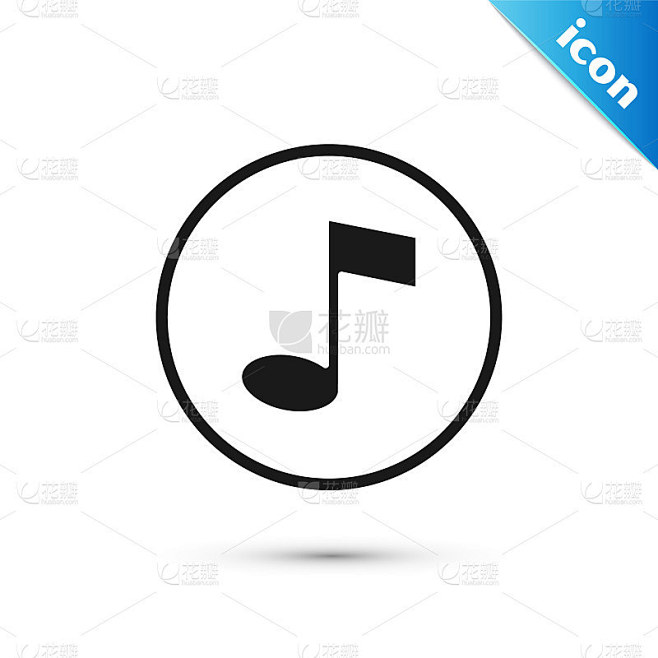 Grey Music note, tone icon isolated on white backg