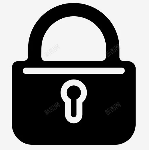 挂锁安全保安图标 平面电商 创意素材-花瓣网
