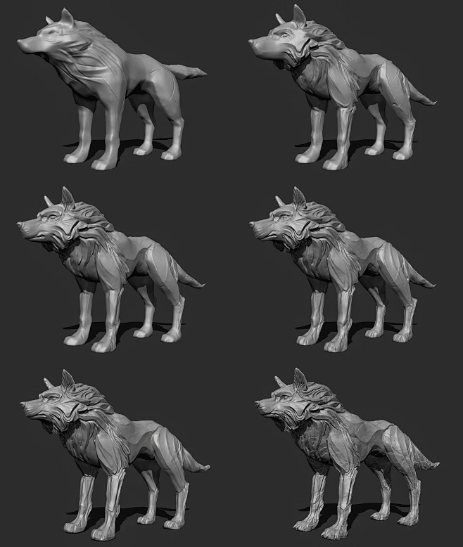 wolf., Roman Roshcencko : Hello! New 3d-model - the wolf. My own ...