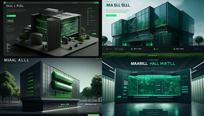 nbgfnbfbn_web_siteData_Mall_3D_model_main_body_green_3D_c4d_FUI ...