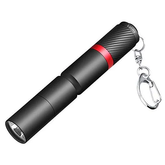 LETMY Super Small Mini LED Flashlight, Ultra Bright Pen Light with Key ...
