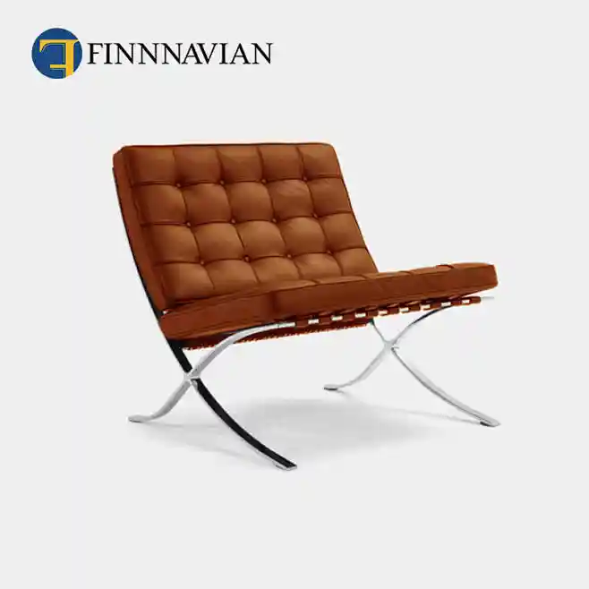 FINNNAVIAN 巴塞罗那椅全真皮单人休闲躺椅意大利Barcelona chair-tmall.com天猫-花瓣网