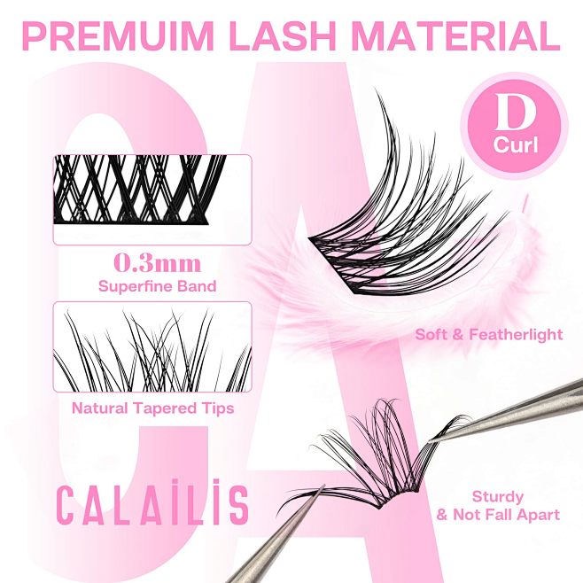 Amazon.com: CALAILIS Lash Extension Kit for Travel, Eyelash Extension ...
