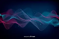 Abstract equalizer waves background Free Vector-花瓣网
