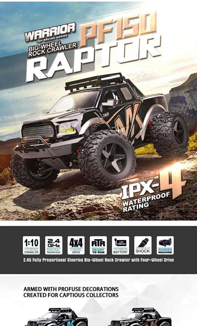 Wholesale Cars Rc 1:10 Scale 50km 4x4 High Speed Rock Climbing Off Road ...