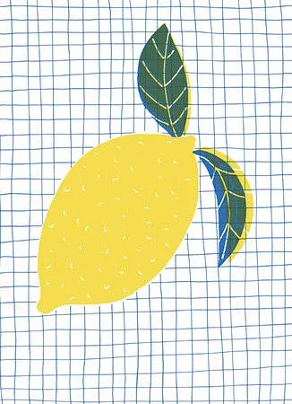 lemon, design, print, pattern, graph paper, illustration, screen print ...