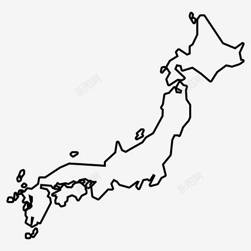 日本地图亚洲岛屿图标 页面网页 平面电商 创意素材-花瓣网