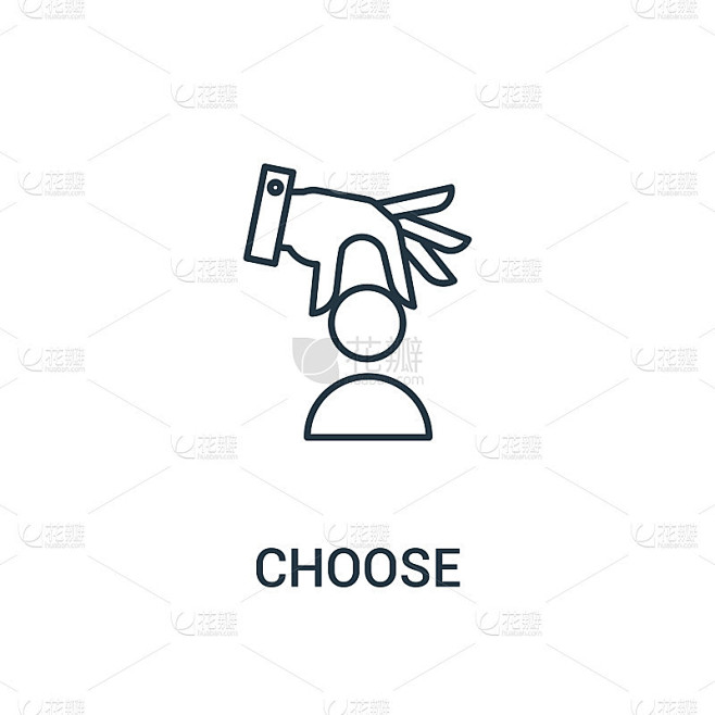 choose icon vector from ads collection. Thin line
