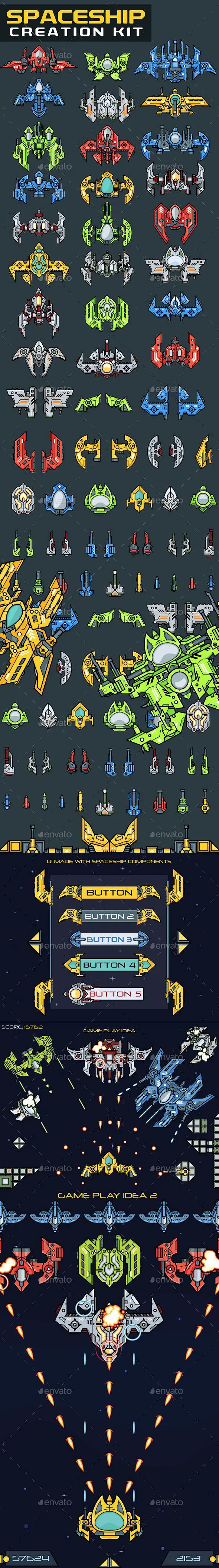 其中包括图片：Spaceship Creation Kit-花瓣网