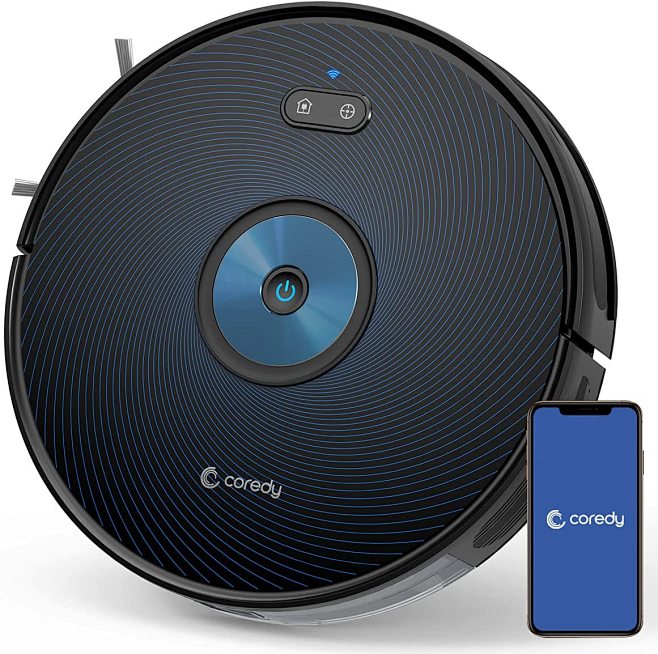 Amazon.com: Coredy G850 机器人真空吸尘器,智能导航,拖把和扫地,2500Pa 强力吸力,机器人真空吸尘器,Wi-Fi ...