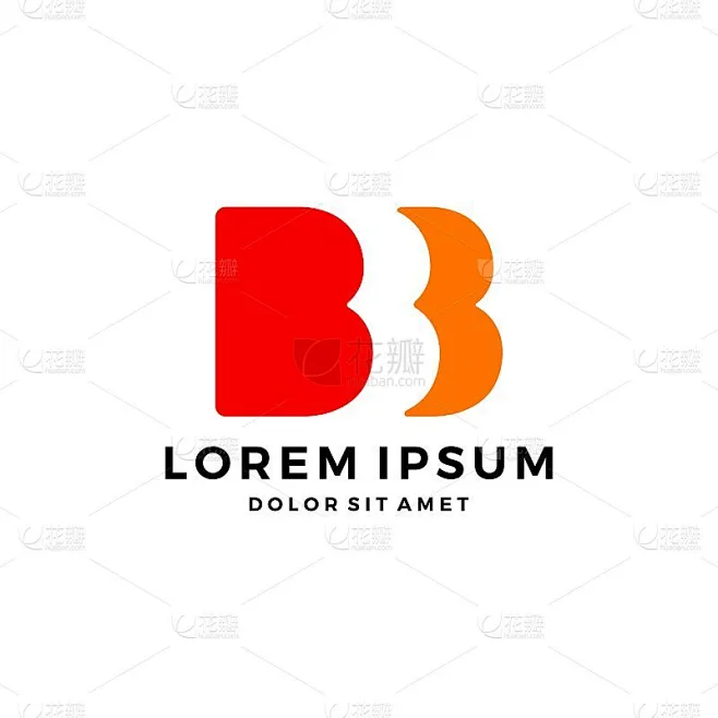 BBB字母BBB负空间素材-花瓣网