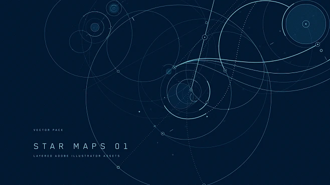 asset digital FUI future map Space star UI vector-花瓣网