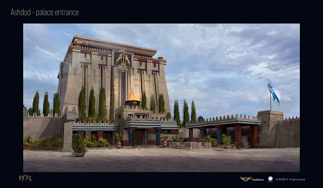 Ashdod city and palace-花瓣网