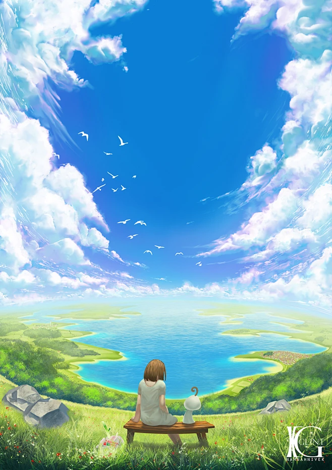 Big Blue Sky by Kevin-Glint on DeviantArt-花瓣网