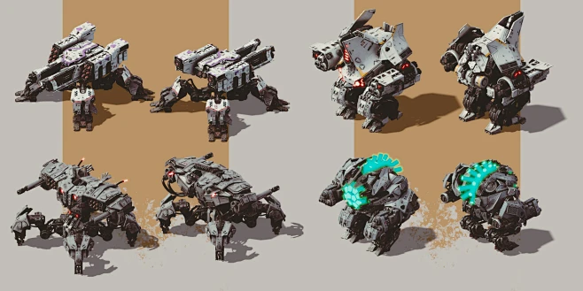 mechs, Alexey Zhuravlev : some of the units i made for game Titans at ...