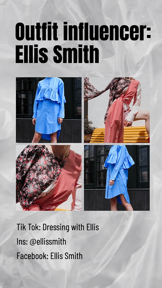 Fashion Outfit Influencer Personal Introduction Instagram Story素材-花瓣网