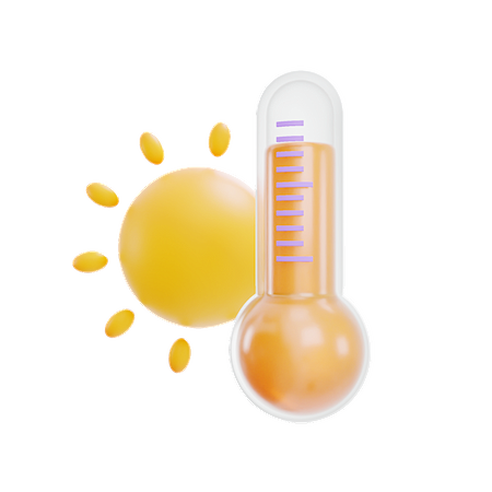 Hot Temperature 3D Icon