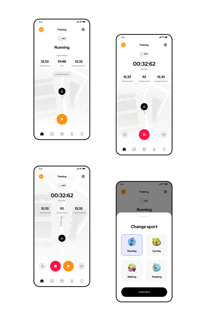 animation app design Figma interaction mobile ProtoPie UI ux workout