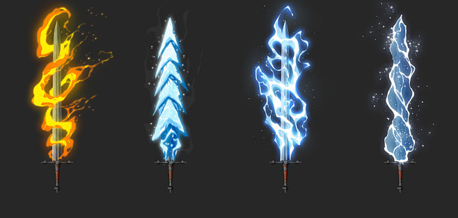 Elemental swords vfx concept